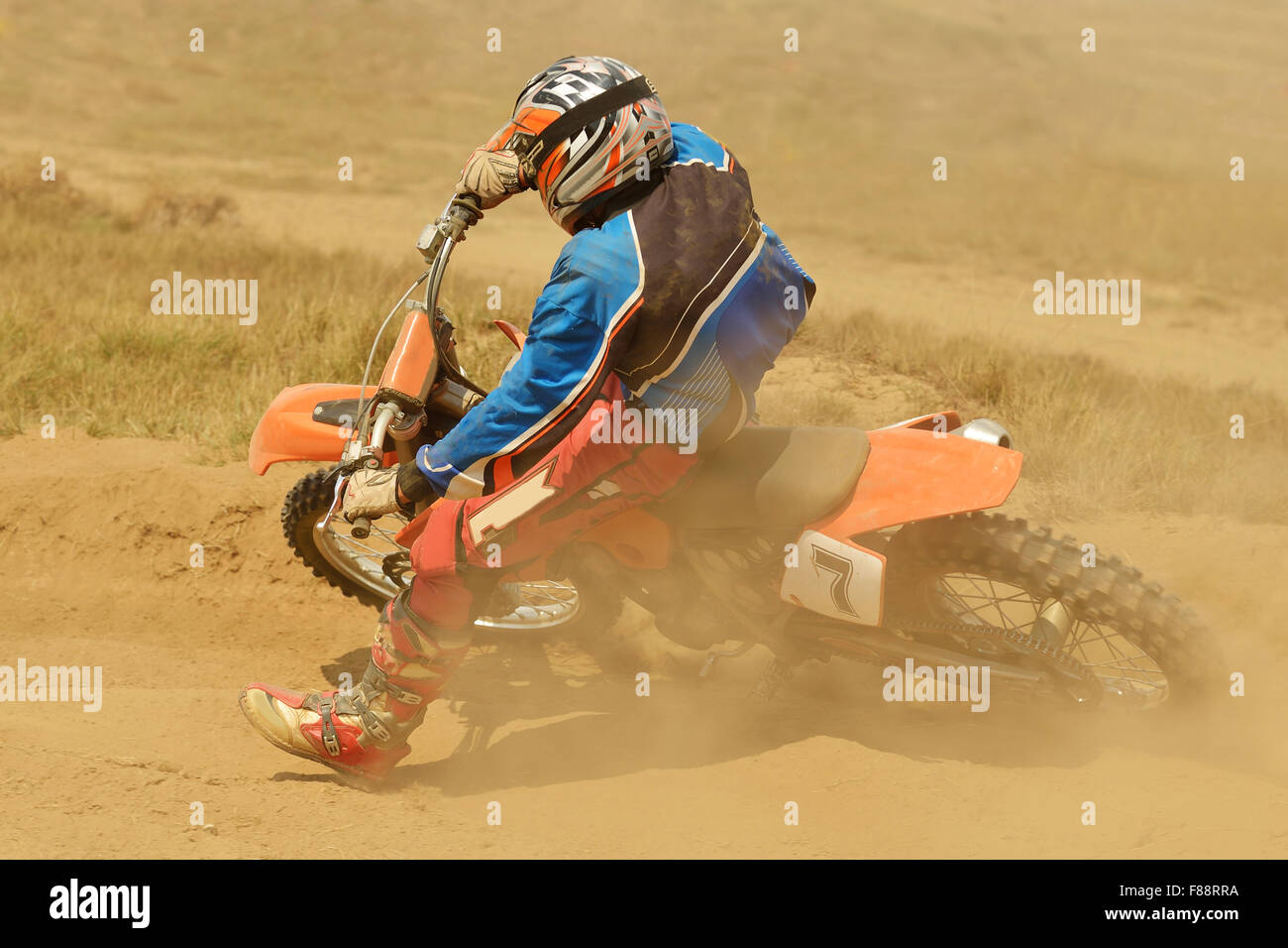 motocross bike in a race representing concept of speed and power in ...