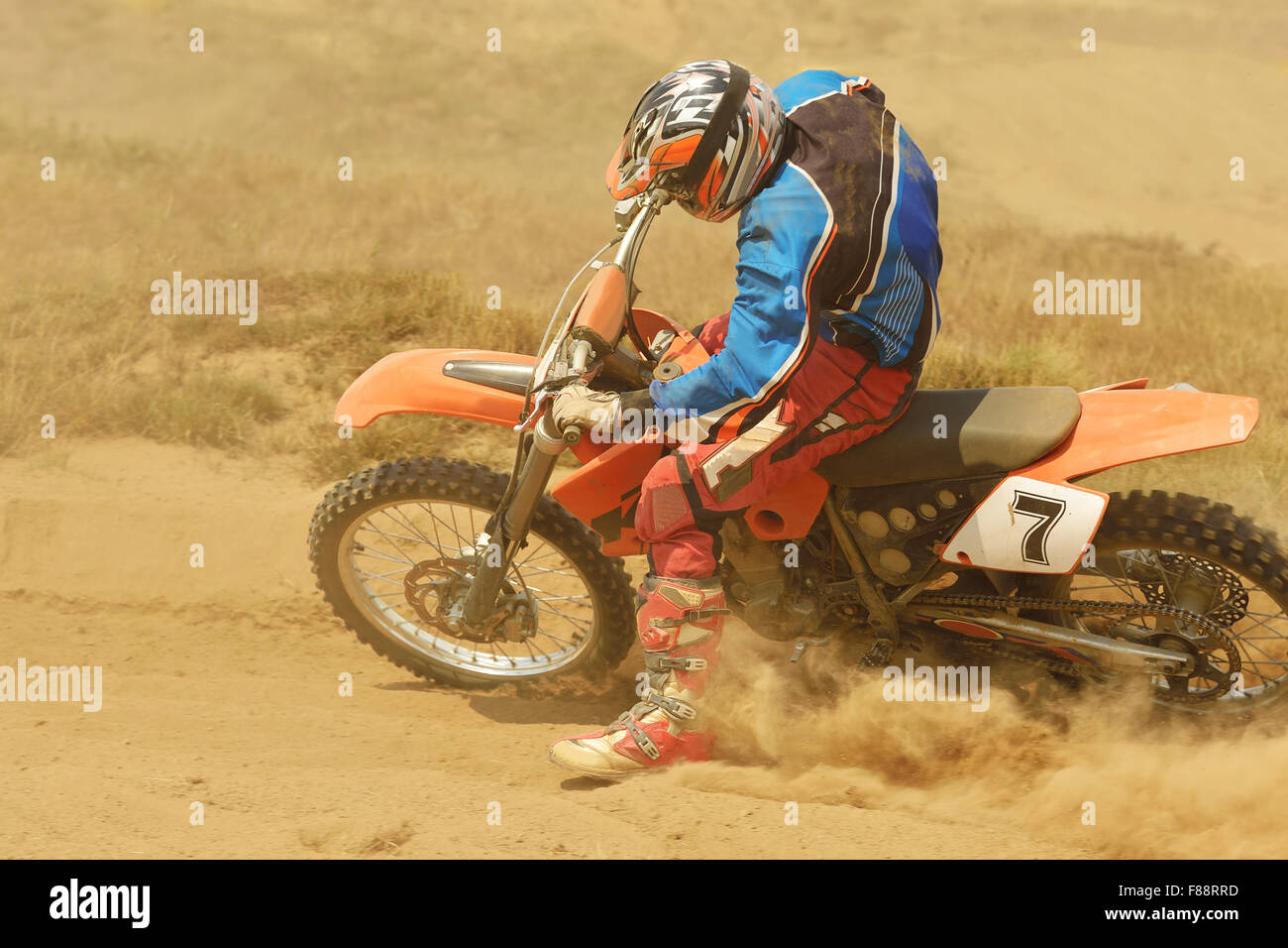 motocross bike in a race representing concept of speed and power in ...