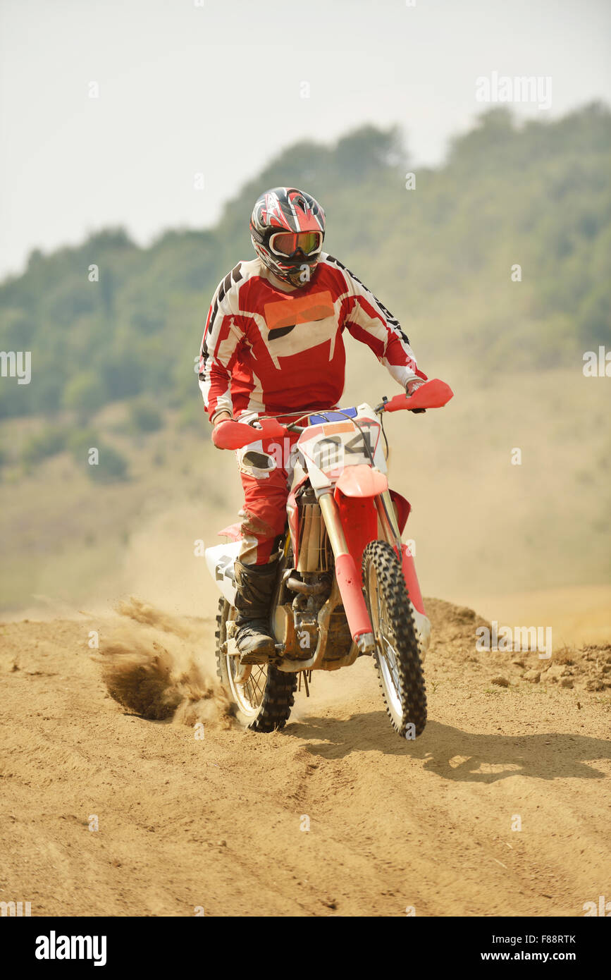 motocross bike in a race representing concept of speed and power in ...