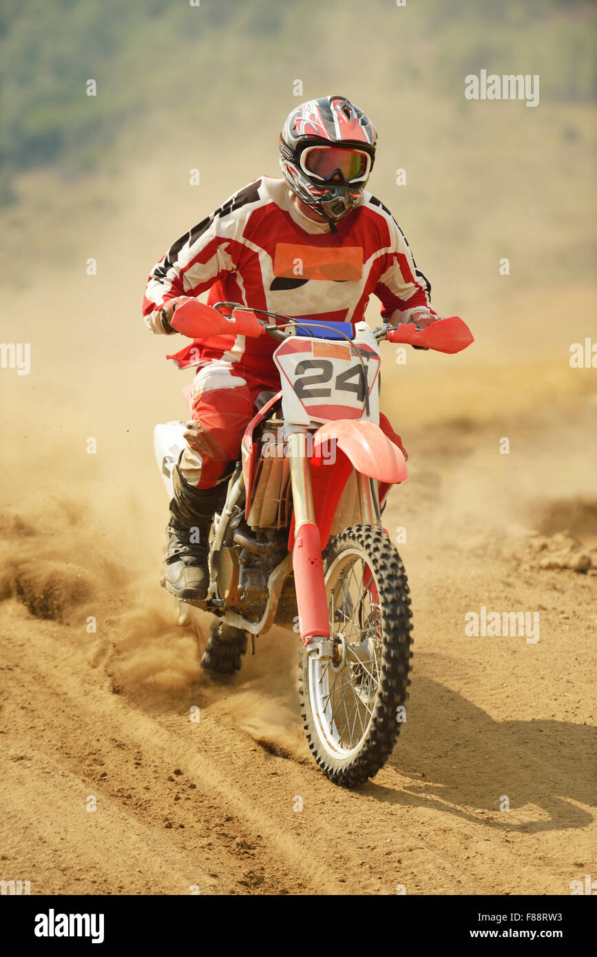motocross bike in a race representing concept of speed and power in ...