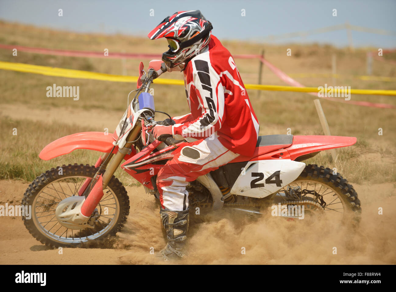 motocross bike in a race representing concept of speed and power in ...