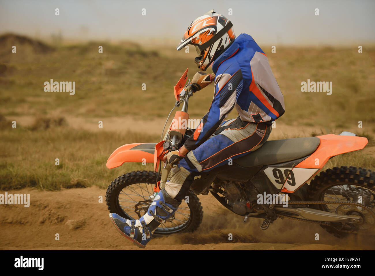 motocross bike in a race representing concept of speed and power in ...