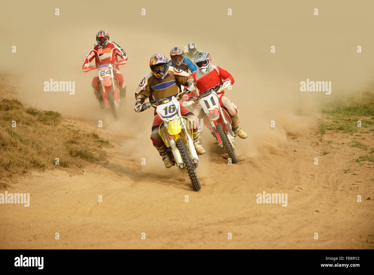 motocross bike in a race representing concept of speed and power in ...
