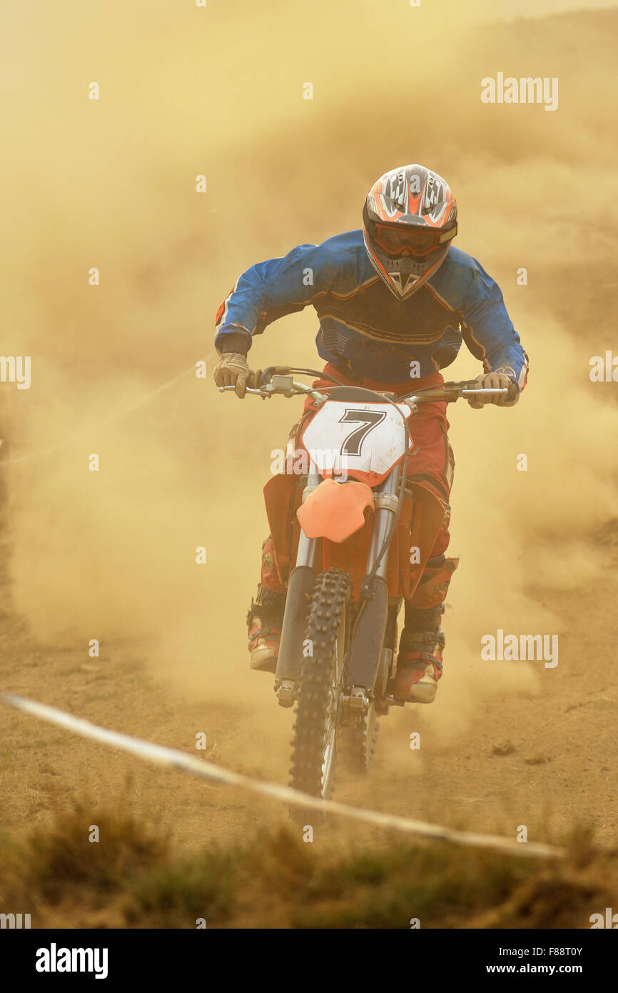 motocross bike in a race representing concept of speed and power in ...