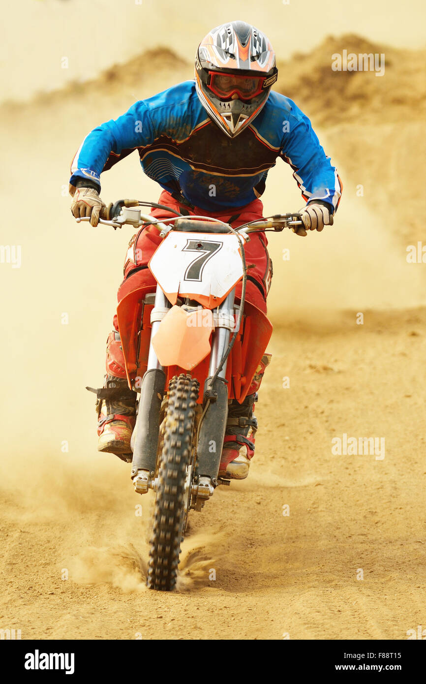 motocross bike in a race representing concept of speed and power in ...