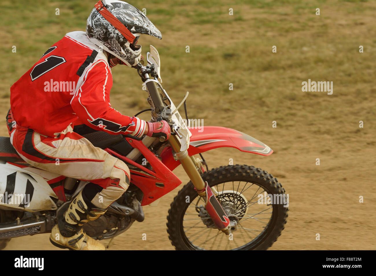 motocross bike in a race representing concept of speed and power in ...
