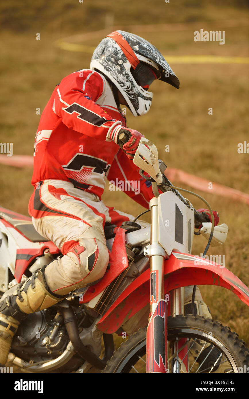 motocross bike in a race representing concept of speed and power in ...