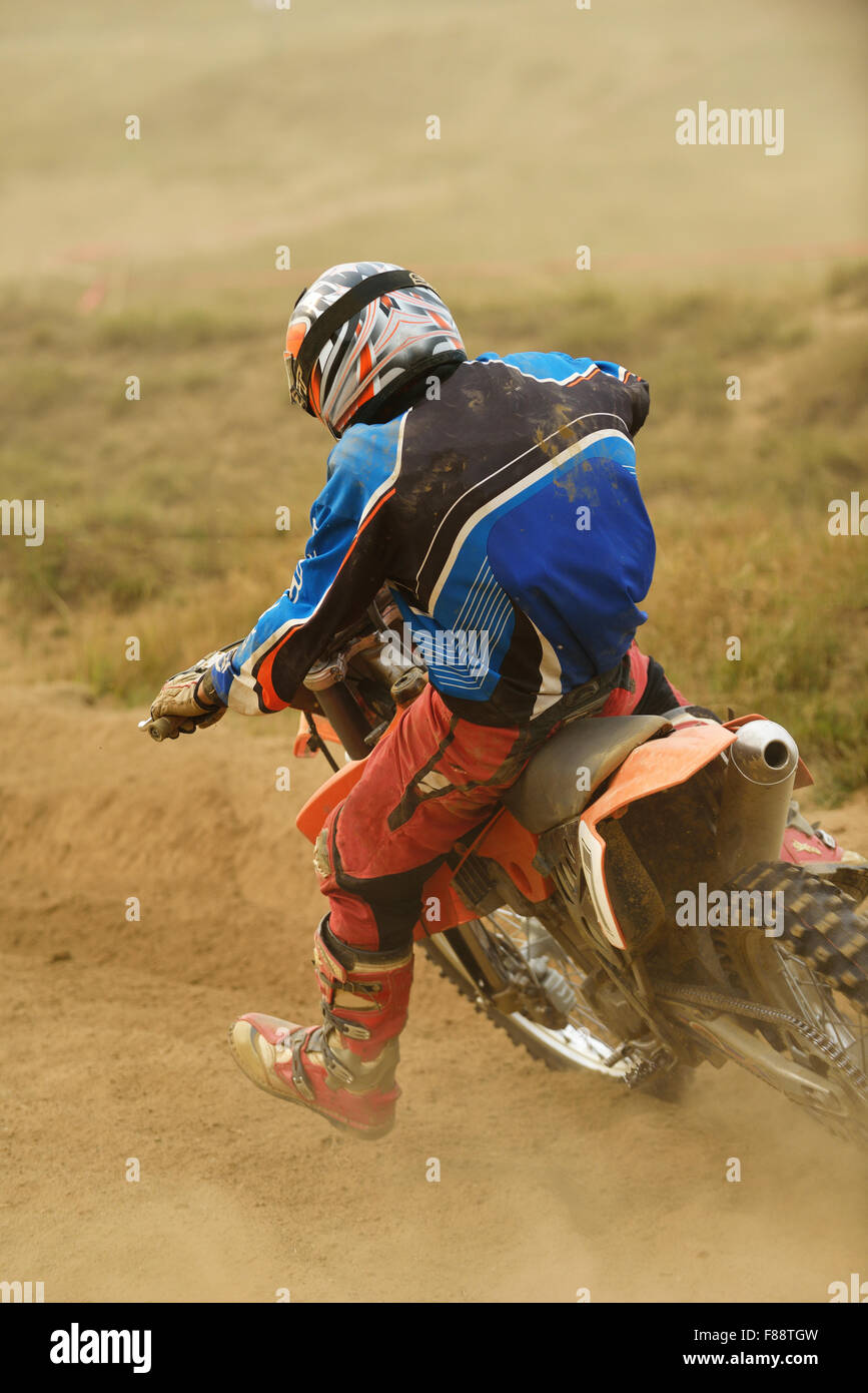 motocross bike in a race representing concept of speed and power in ...
