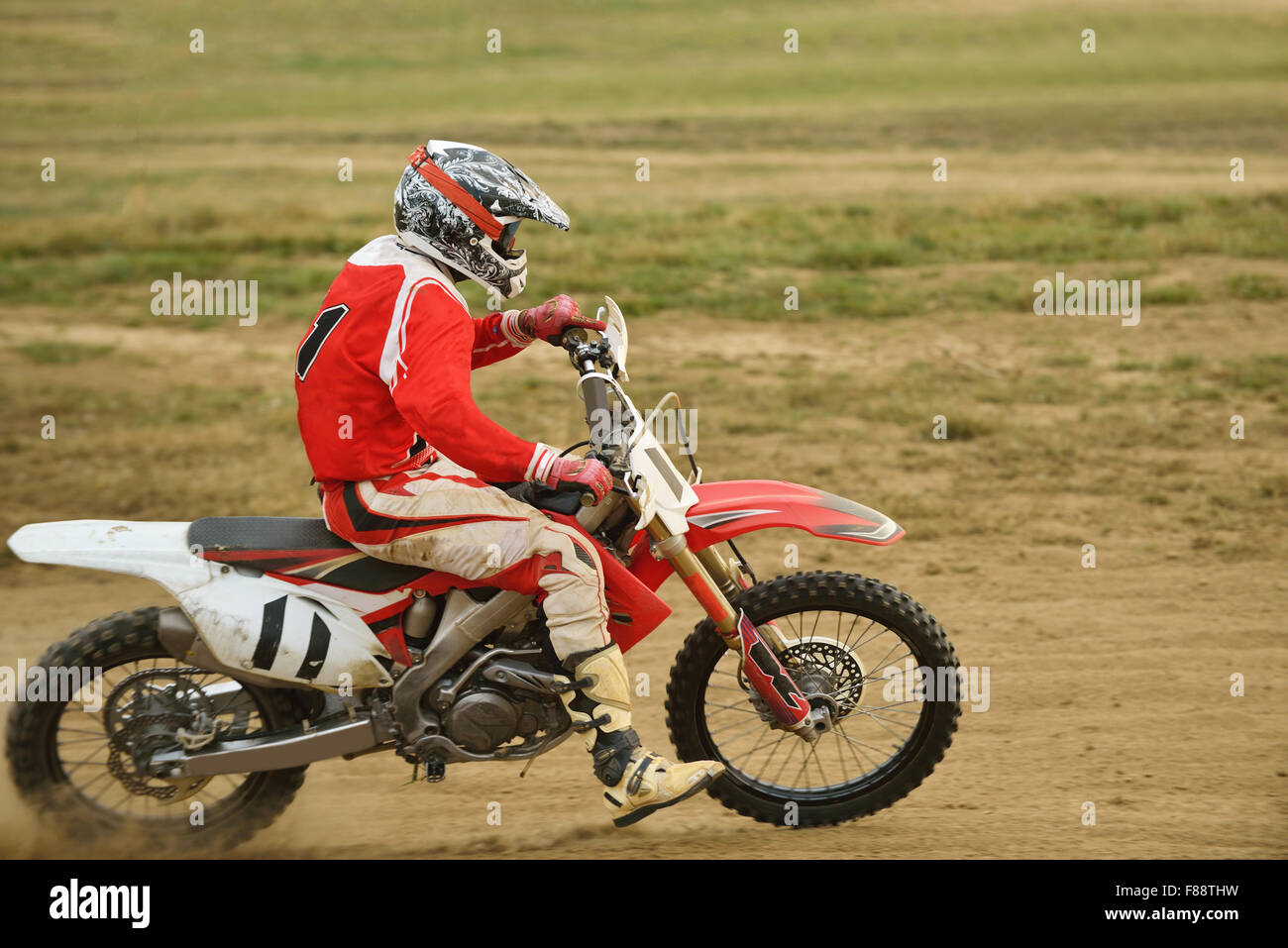 motocross bike in a race representing concept of speed and power in ...