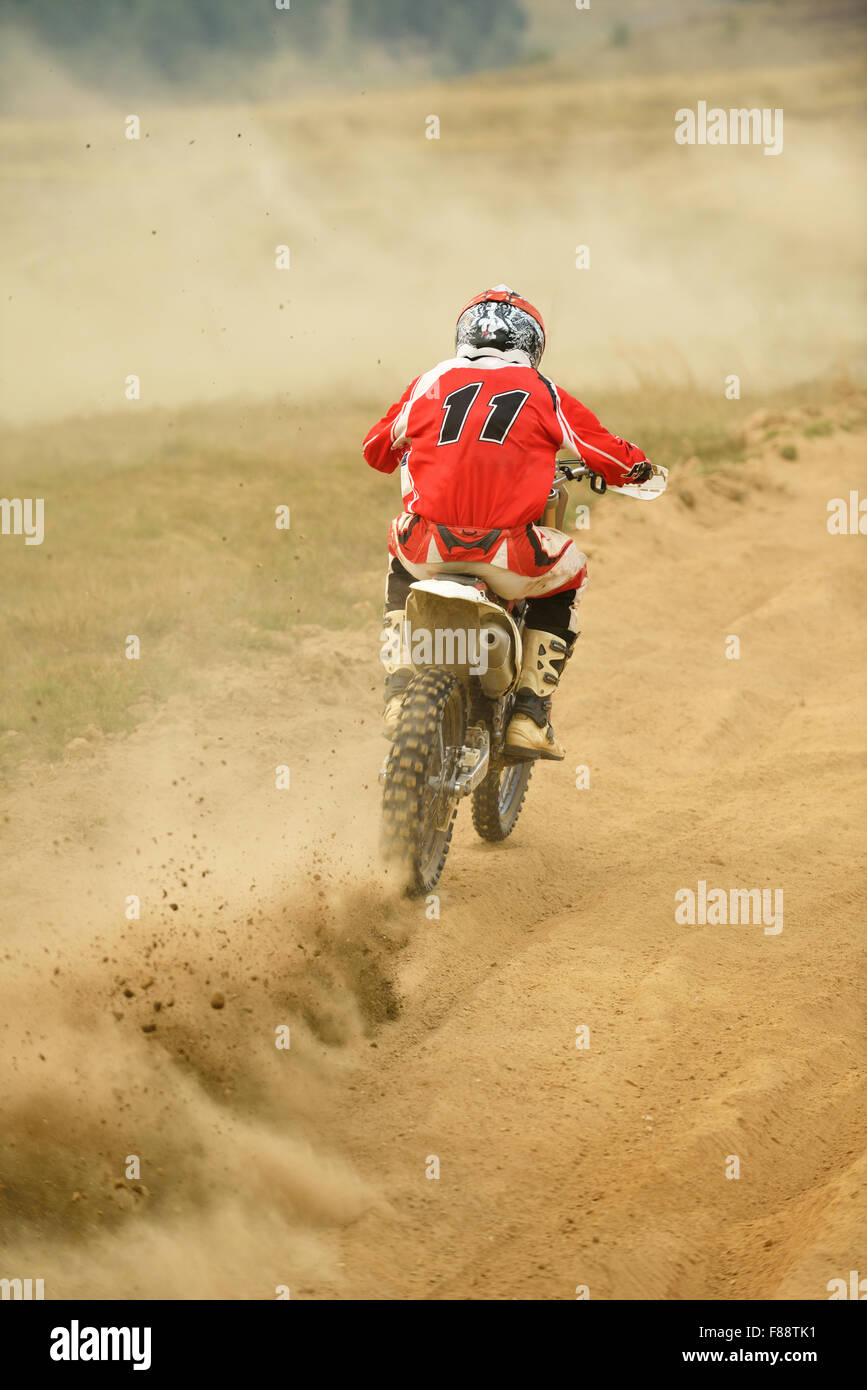 motocross bike in a race representing concept of speed and power in ...
