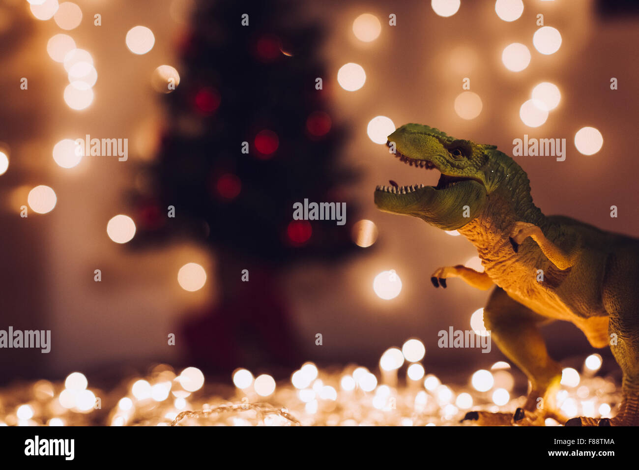 Dinosaur with Santa Hat during Christmas Stock Photo - Alamy