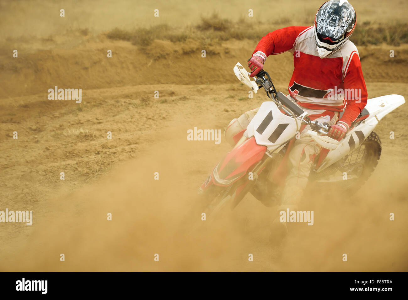 motocross bike in a race representing concept of speed and power in ...