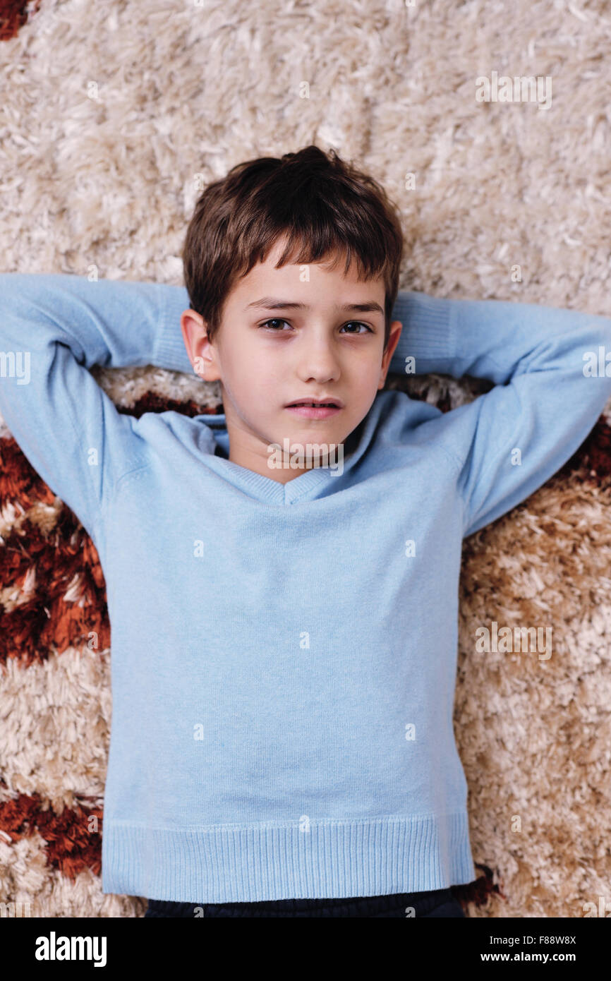 child kid boy portrait happy at home Stock Photo - Alamy