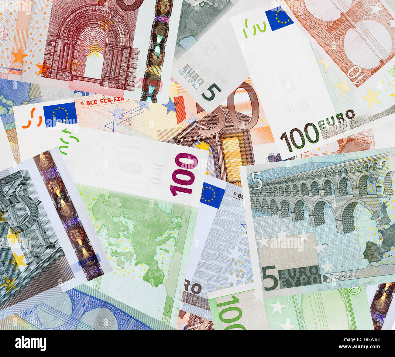 Background of many euro banknotes Stock Photo - Alamy