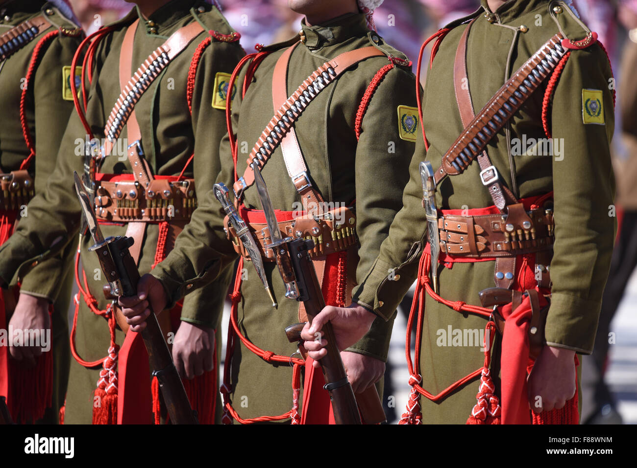Amman, Jordan. 07th Dec, 2015. The honor guard of the Jordanian King ...