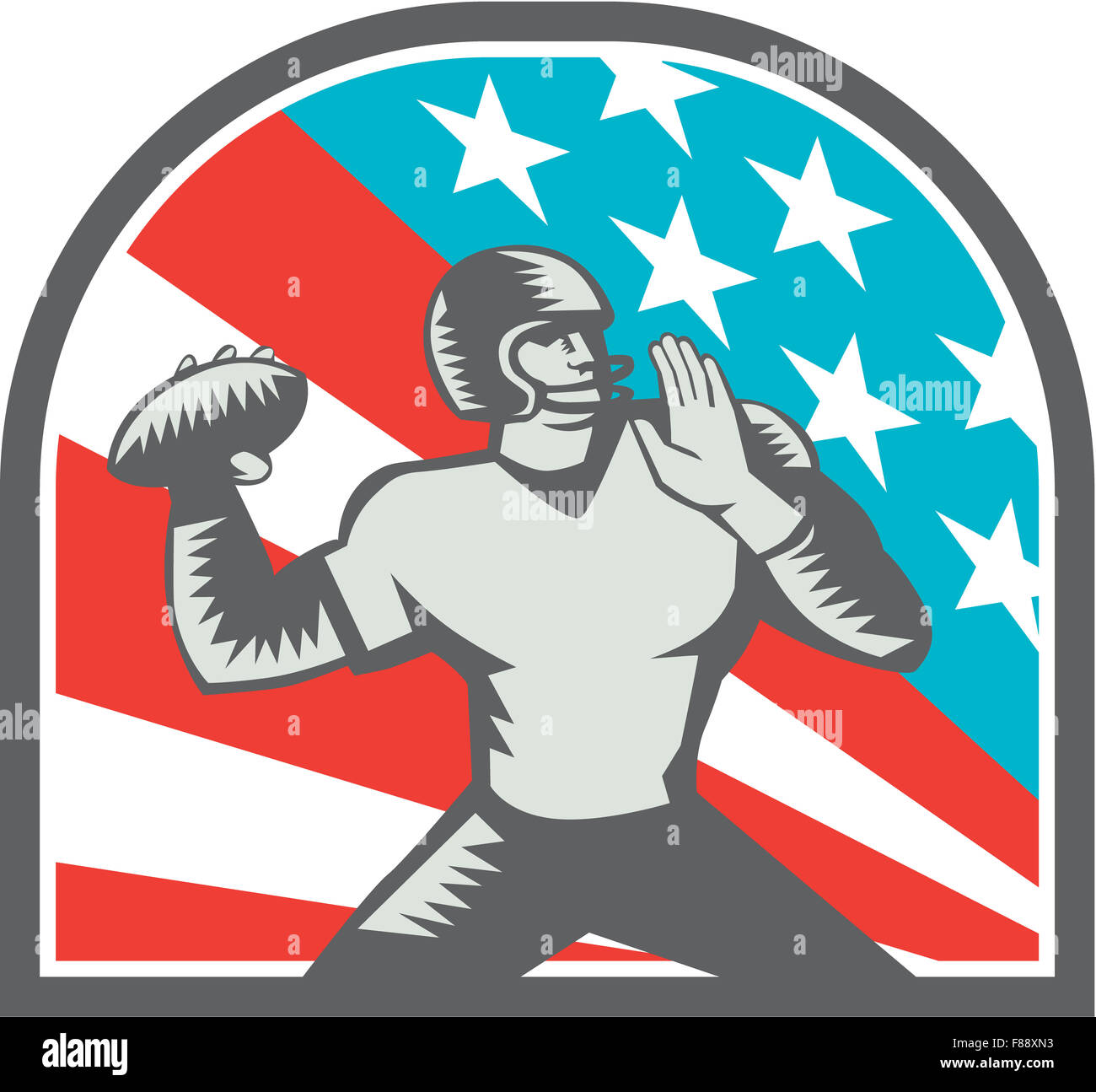 Usa american flag football hi-res stock photography and images - Alamy