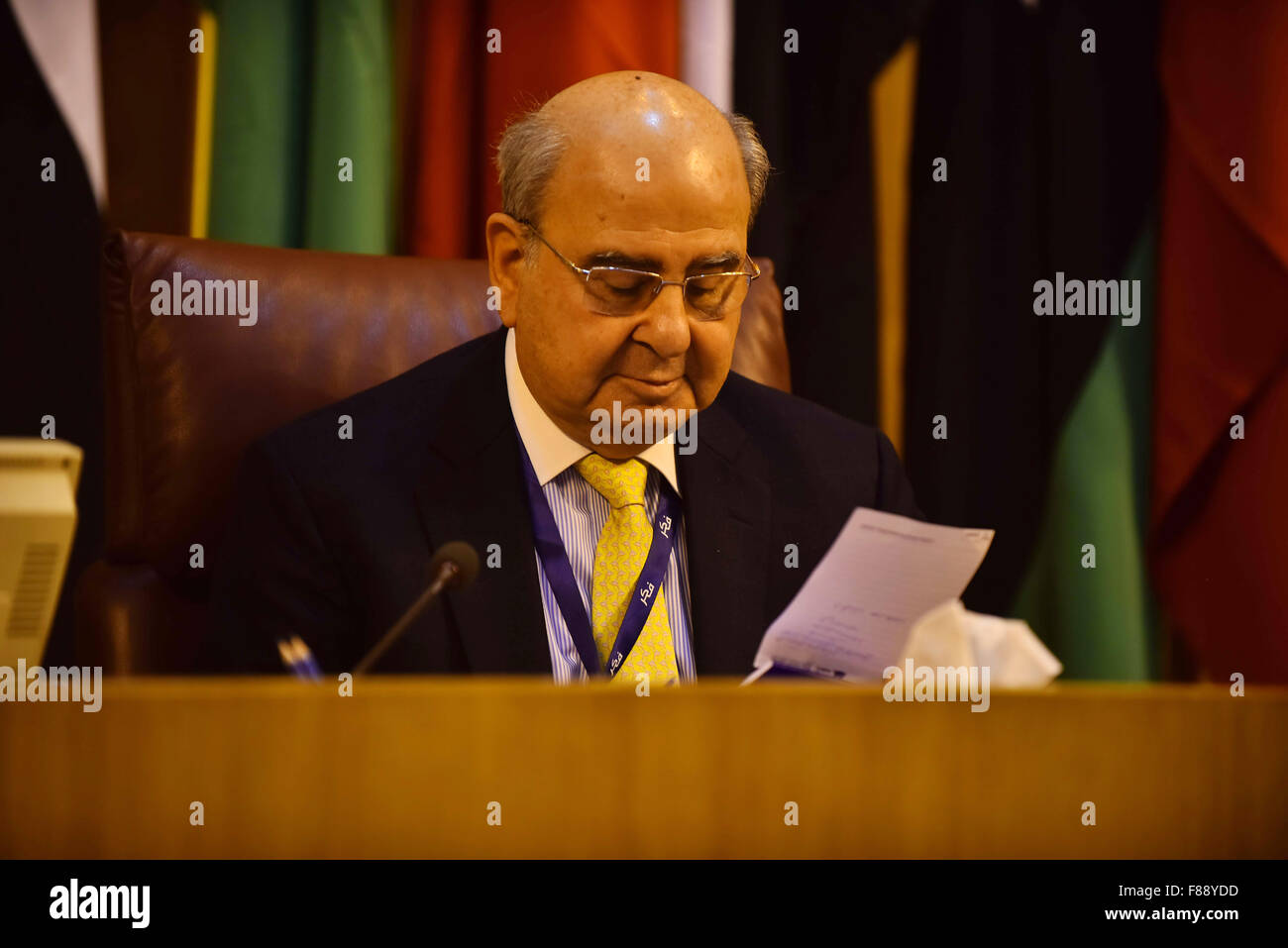 Cairo, Egypt. 7th Dec, 2015. Members of Arab thought foundation take ...