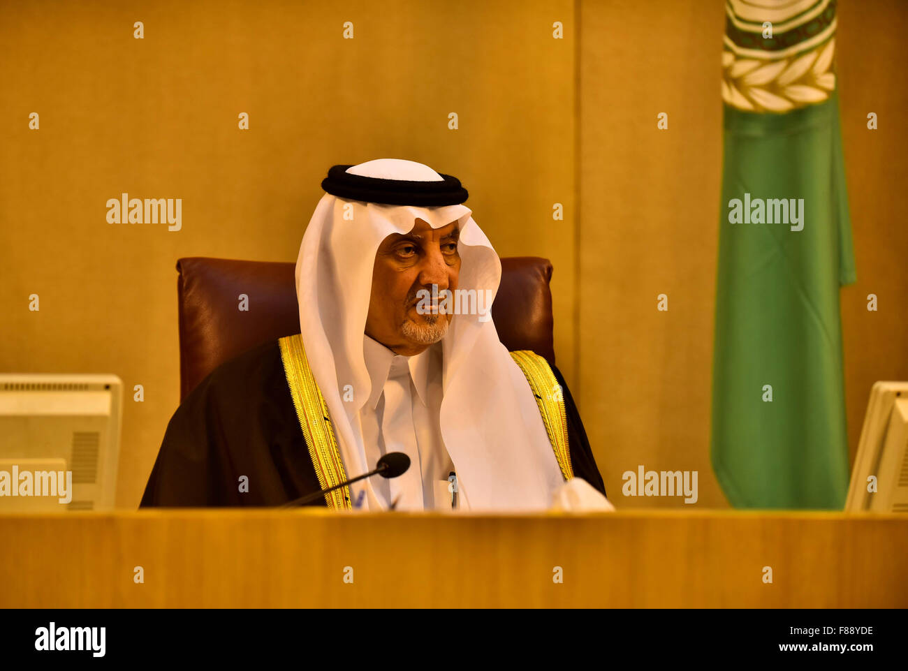 Cairo, Egypt. 7th Dec, 2015. Saudi Prince Khaled Al-Faisal, founder of ...