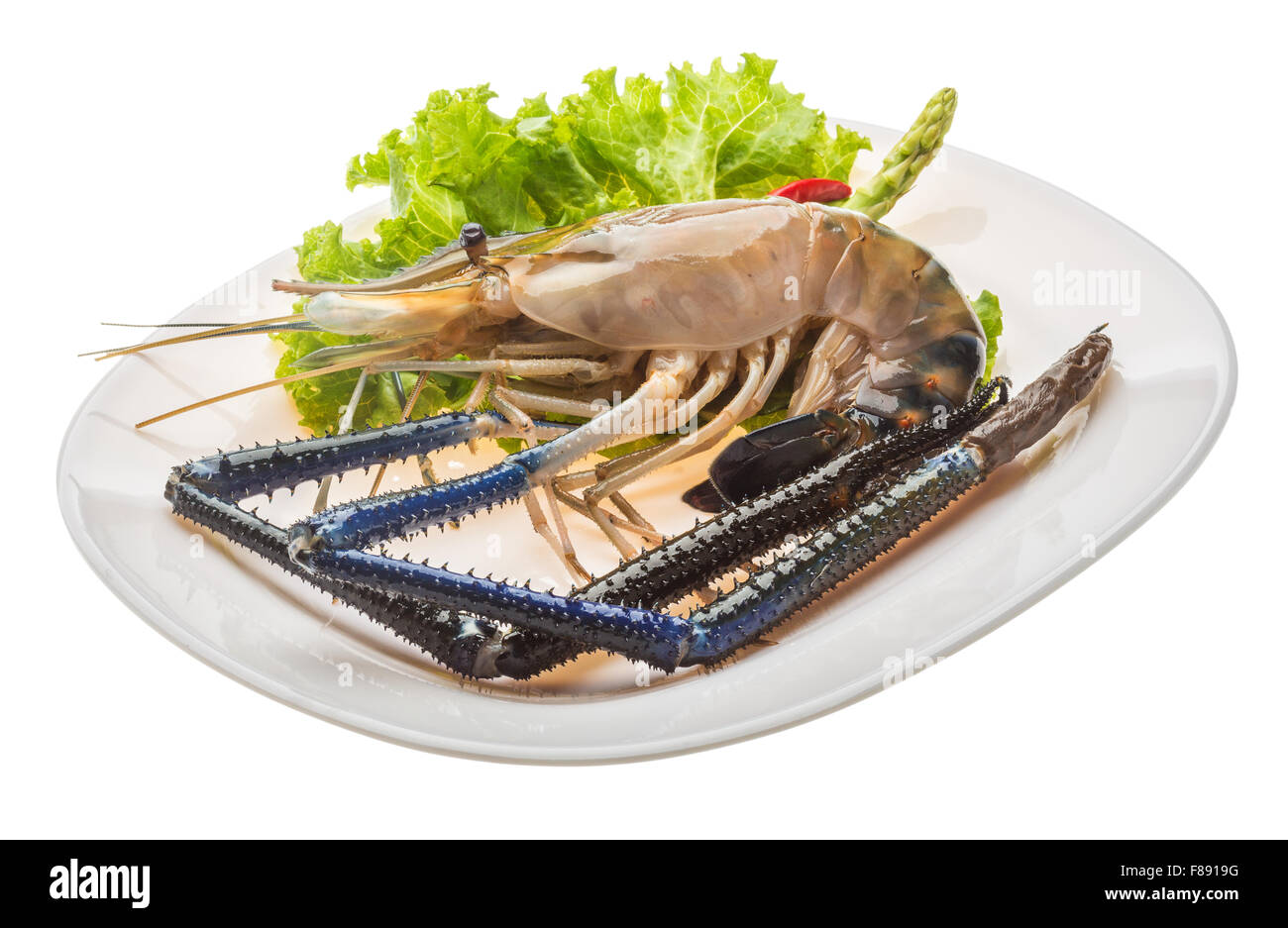 Big Freshwater prawn ready for cooking Stock Photo - Alamy