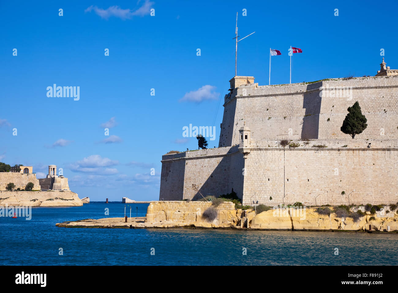 View of St. Angelo Fort and Grand Harbour. Malta Stock Photo - Alamy