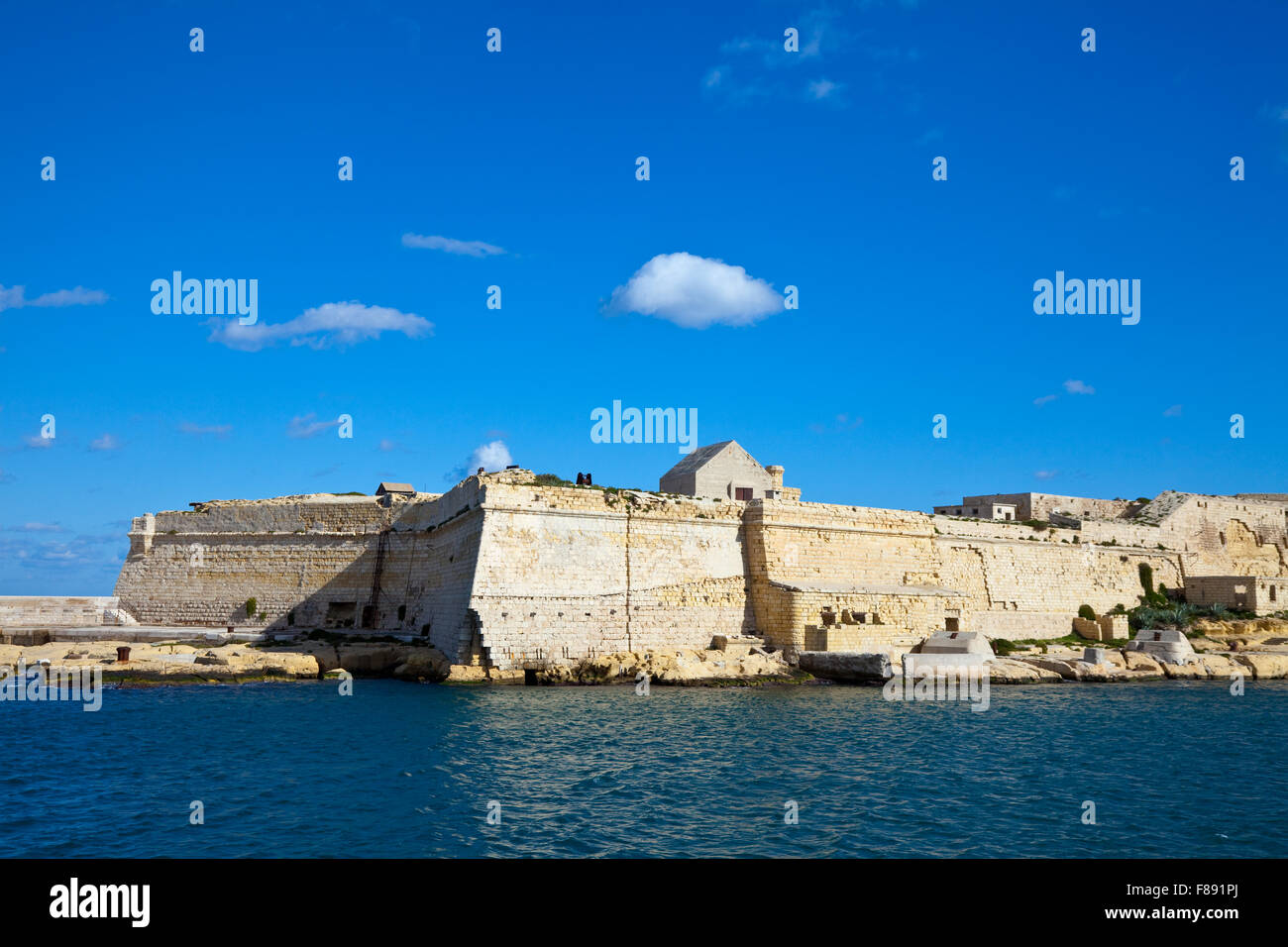 View of Ricasoli Fort from Grand Harbour side. Malta Stock Photo - Alamy