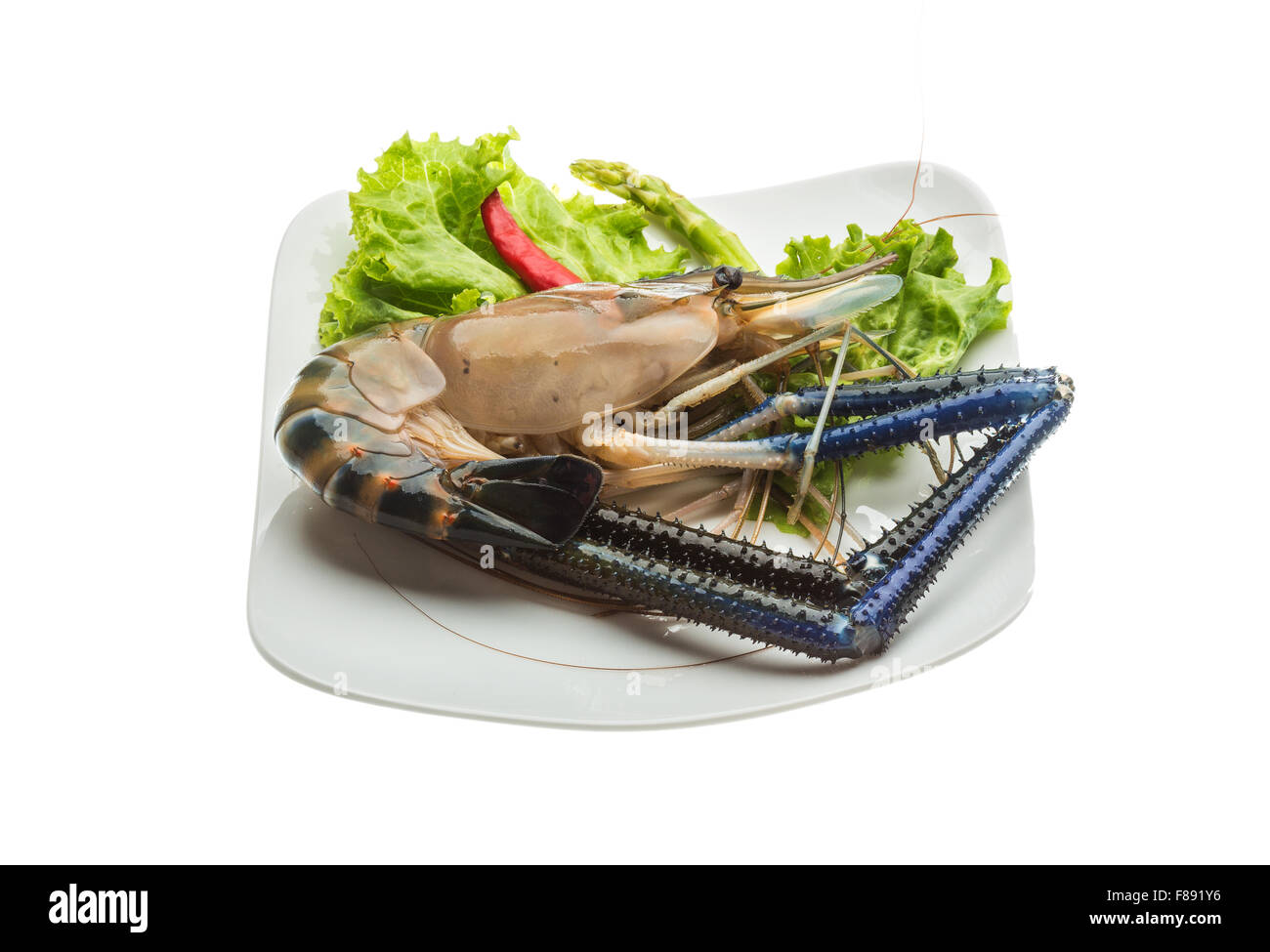Big Freshwater prawn ready for cooking Stock Photo - Alamy