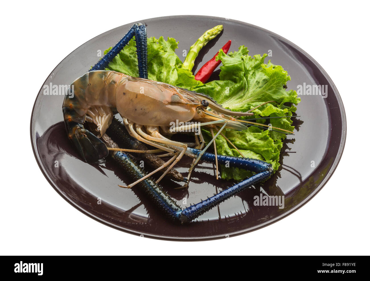 Big Freshwater prawn ready for cooking Stock Photo - Alamy