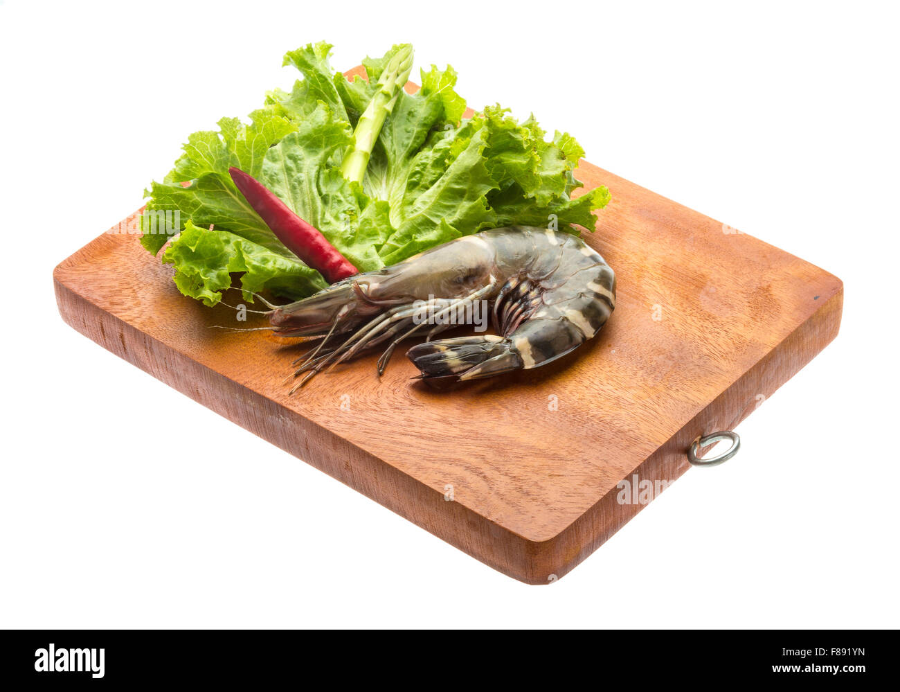 Raw Tiger prawn ready for cooking Stock Photo - Alamy