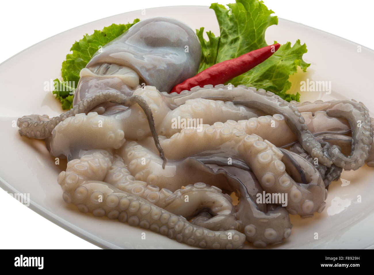 Raw octopus ready for cooking Stock Photo - Alamy