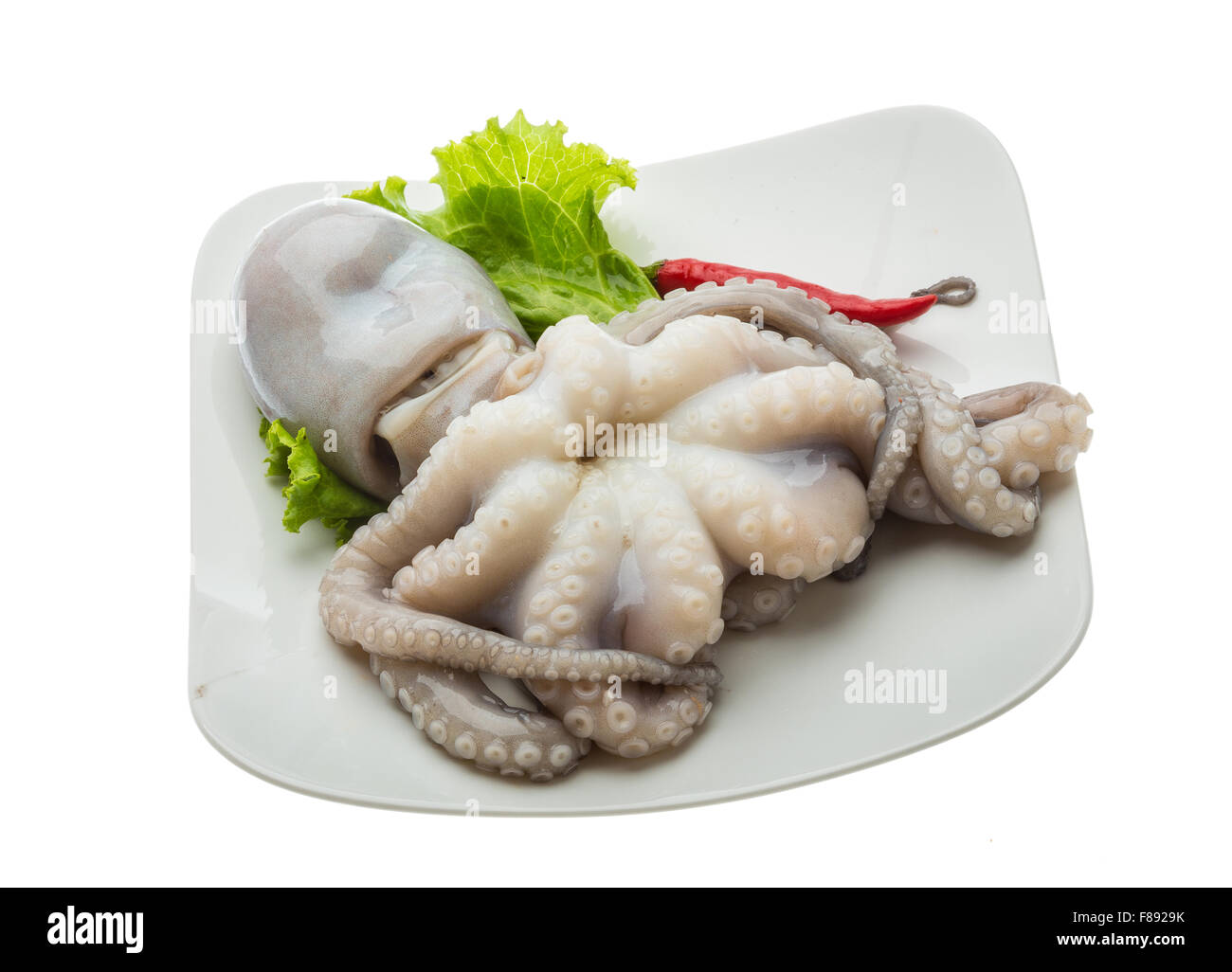 Raw octopus ready for cooking Stock Photo - Alamy