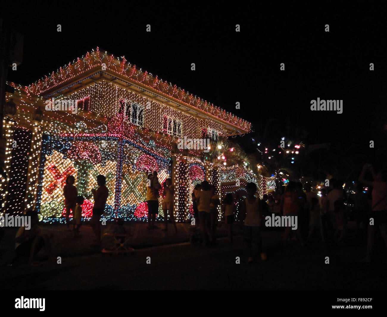 Manila, Philippines. 7th December, 2015. Filipinos view the home of ...