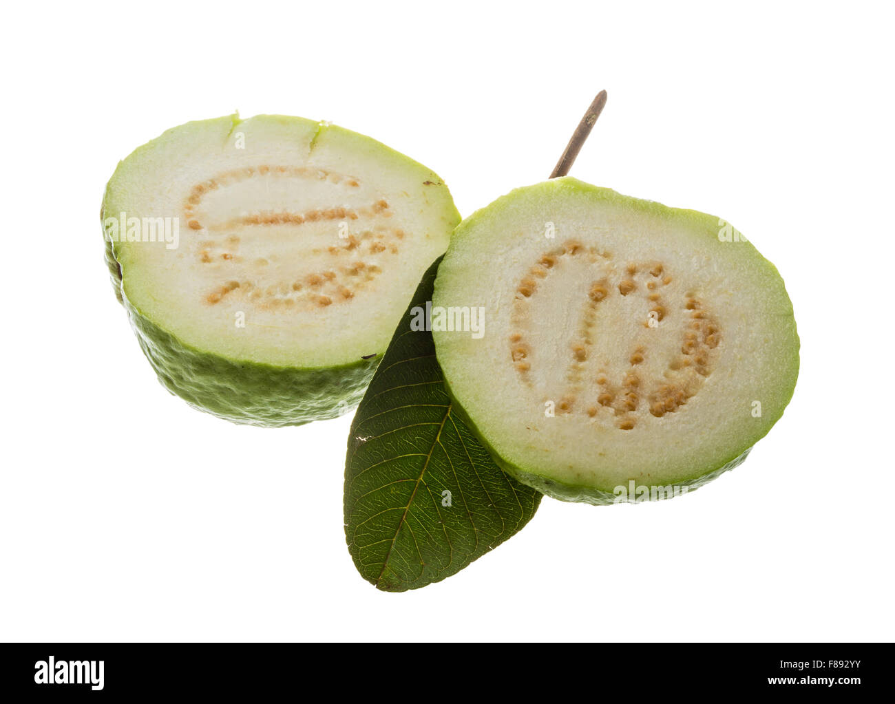 Fresh ripe green guava isolated Stock Photo - Alamy