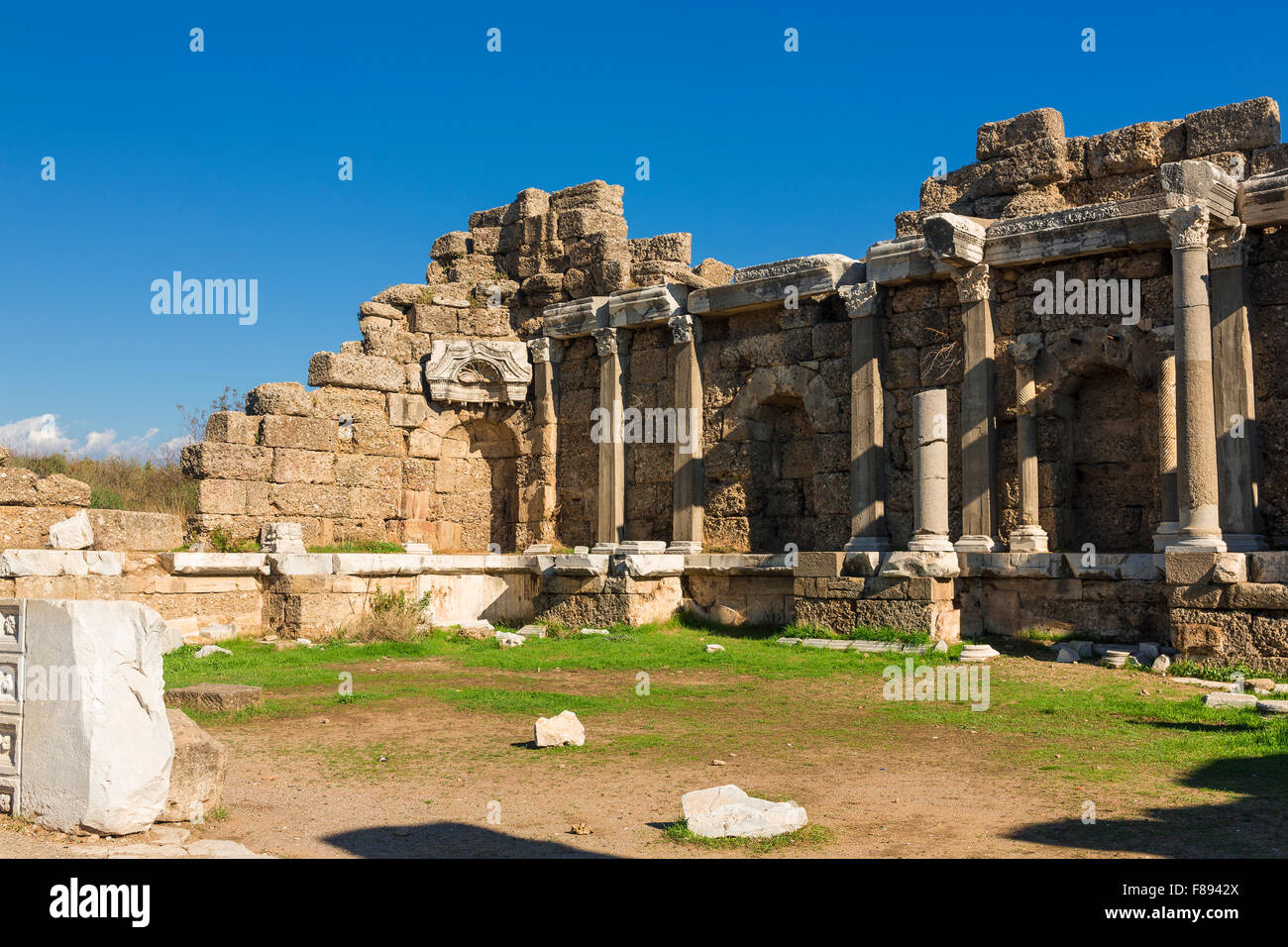 Ruins in Side, Turkey Stock Photo - Alamy