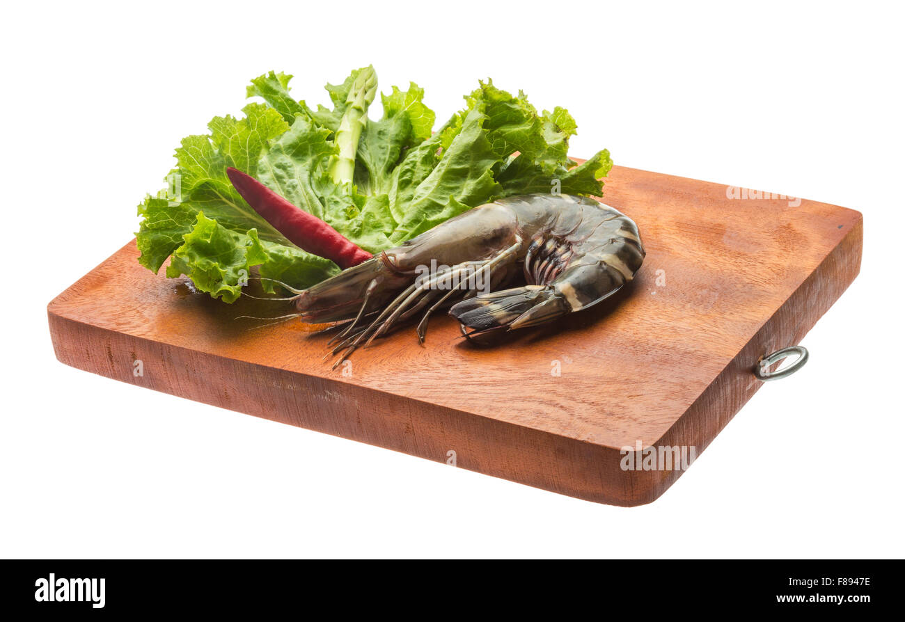 Raw Tiger prawn ready for cooking Stock Photo - Alamy