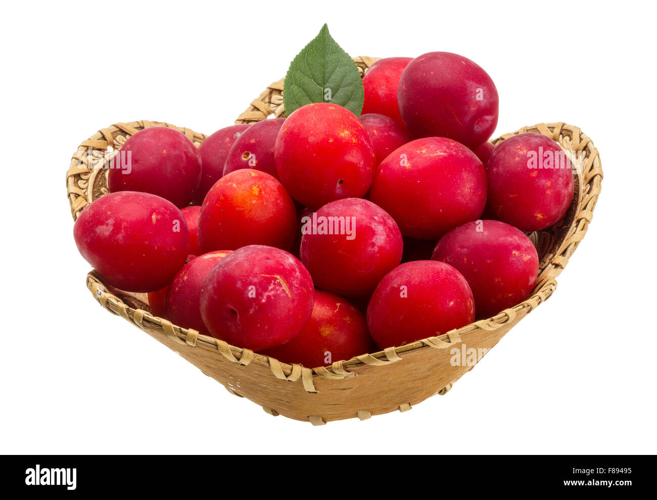Damson plum isolated on white background Stock Photo - Alamy