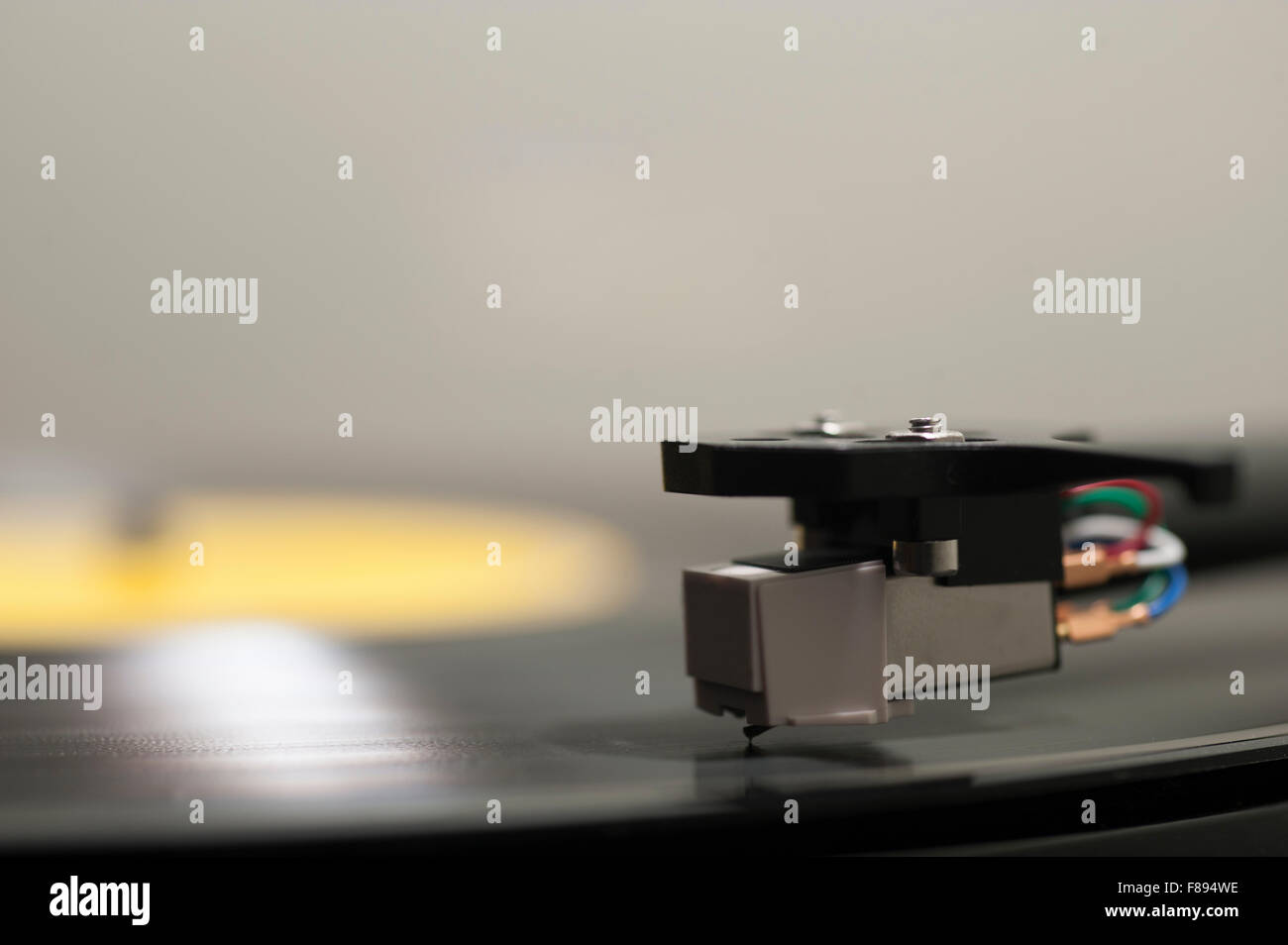 Vinyl record on a contemporary turntable Stock Photo - Alamy