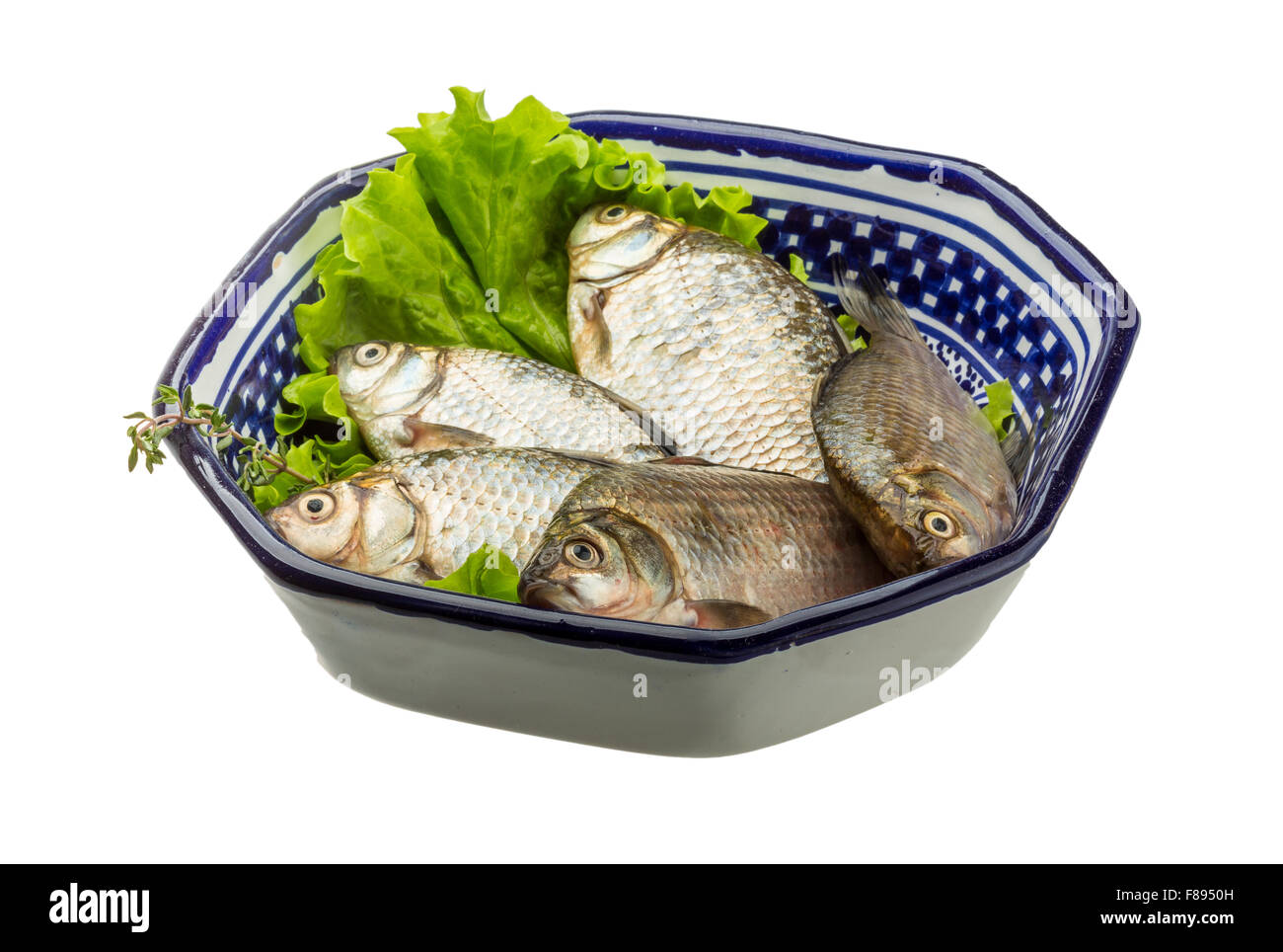 Raw Crucian fish - ready for cooking Stock Photo - Alamy