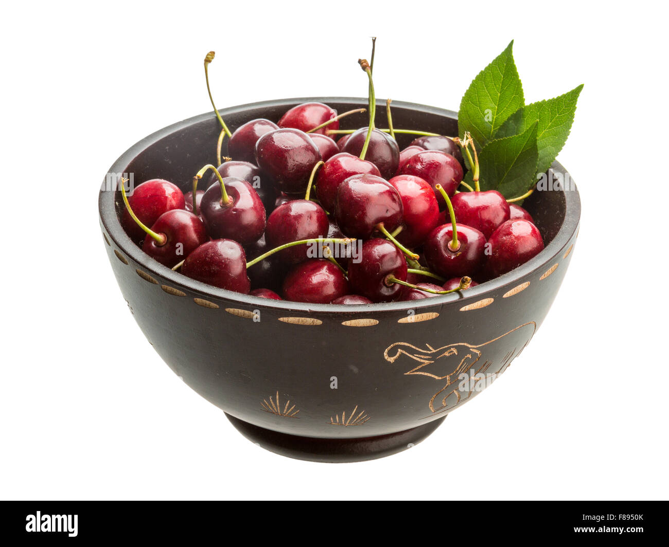 Sweet ripe gean cherry berries Stock Photo - Alamy