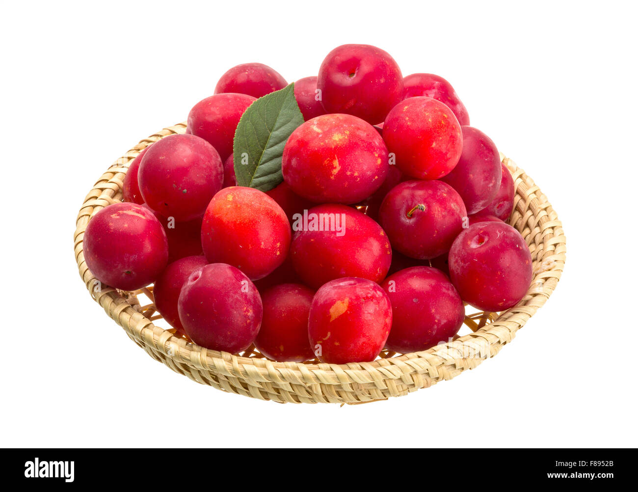 Damson plum isolated on white background Stock Photo - Alamy