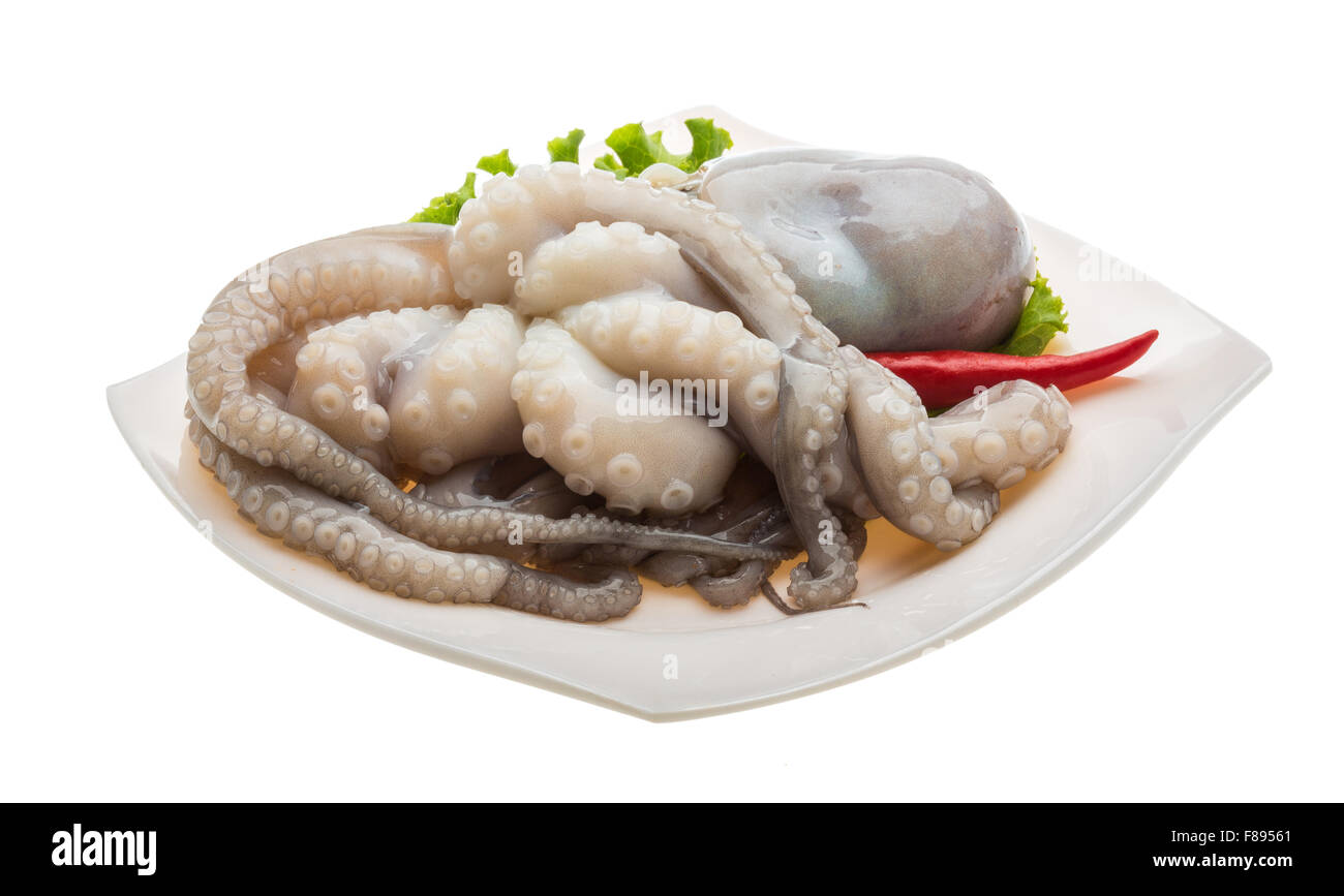 Raw octopus ready for cooking Stock Photo - Alamy
