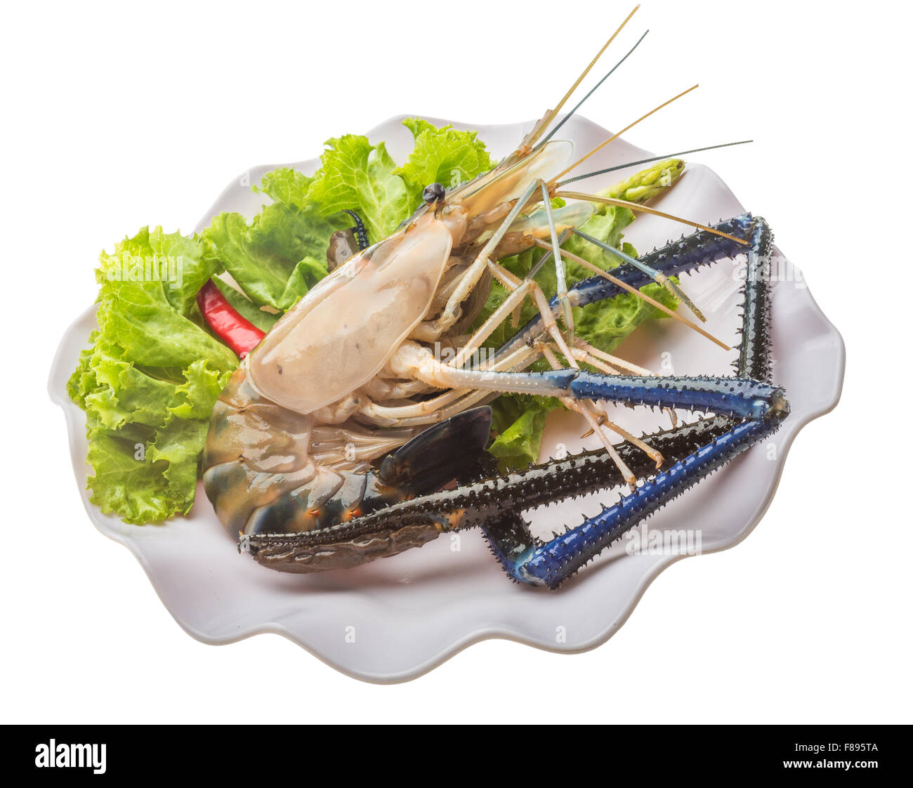 Big Freshwater prawn ready for cooking Stock Photo - Alamy