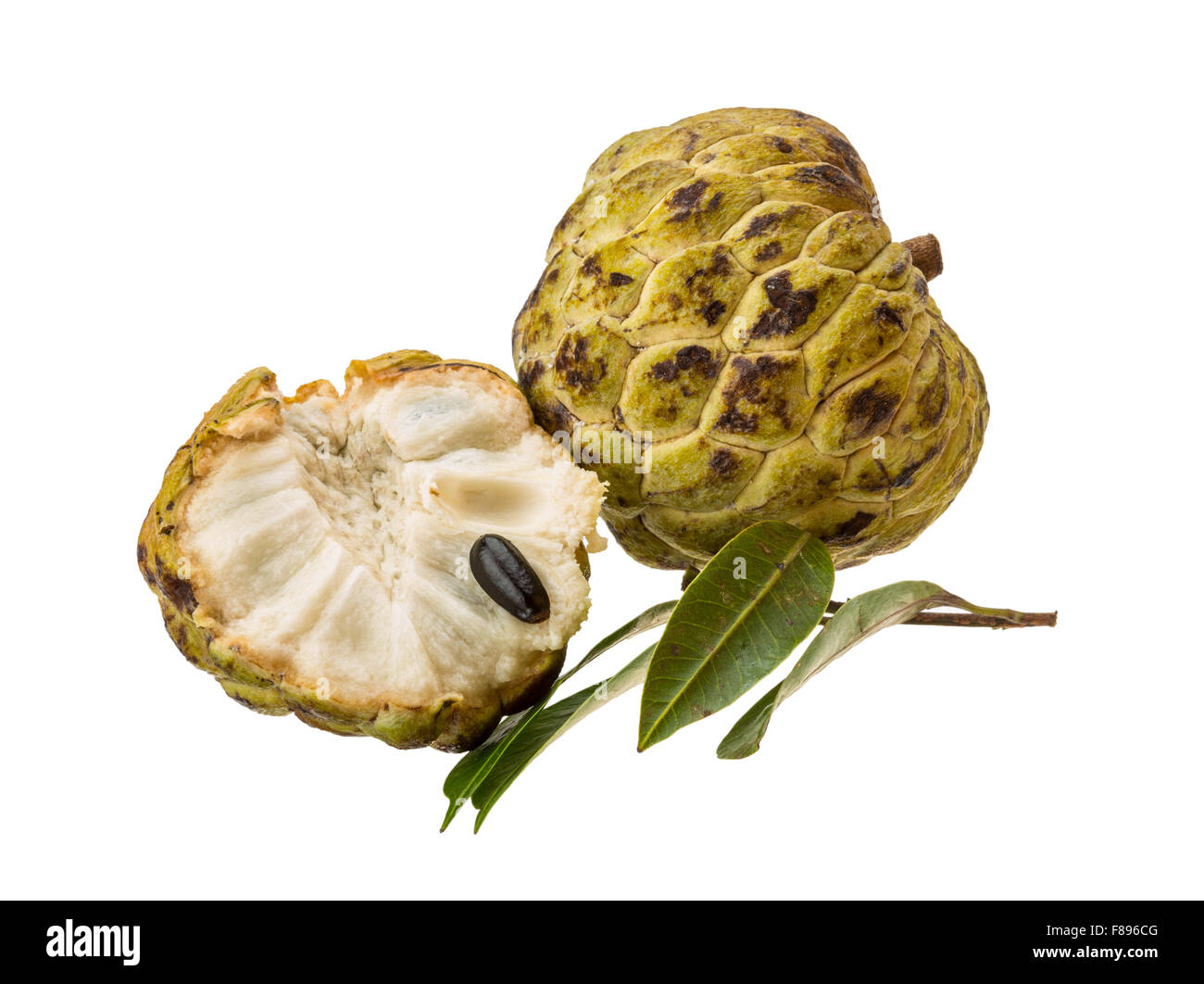 Asian fruit - annona on white Stock Photo - Alamy