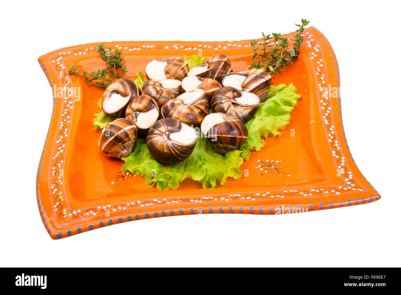 Escargot with cheese sauce Stock Photo - Alamy