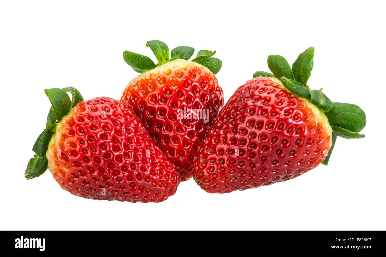 Fresh bright strawberry isolated on white Stock Photo - Alamy