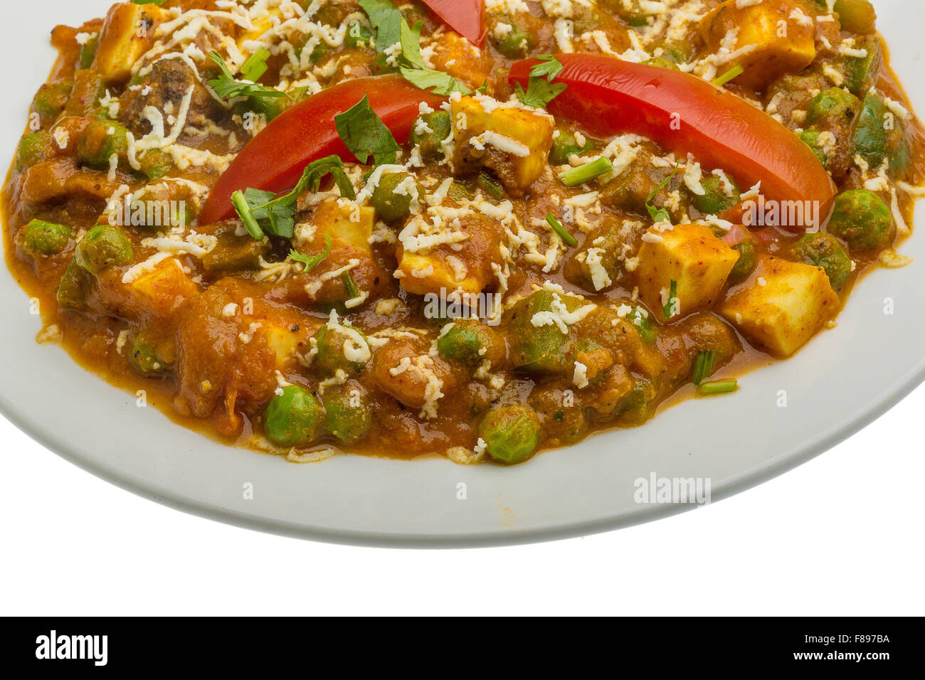 Mutter Paneer - Indian traditional food Stock Photo - Alamy