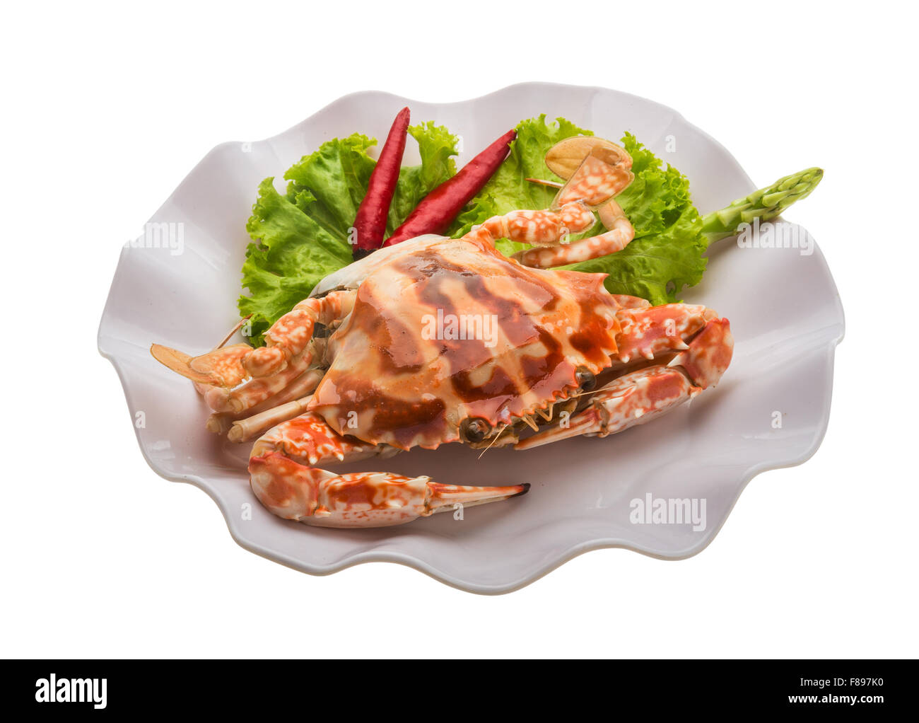 Red crab isolated on white Stock Photo - Alamy