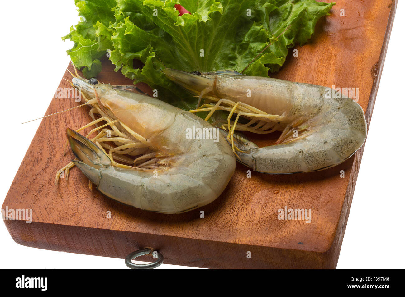 Raw Tiger prawn ready for cooking Stock Photo - Alamy