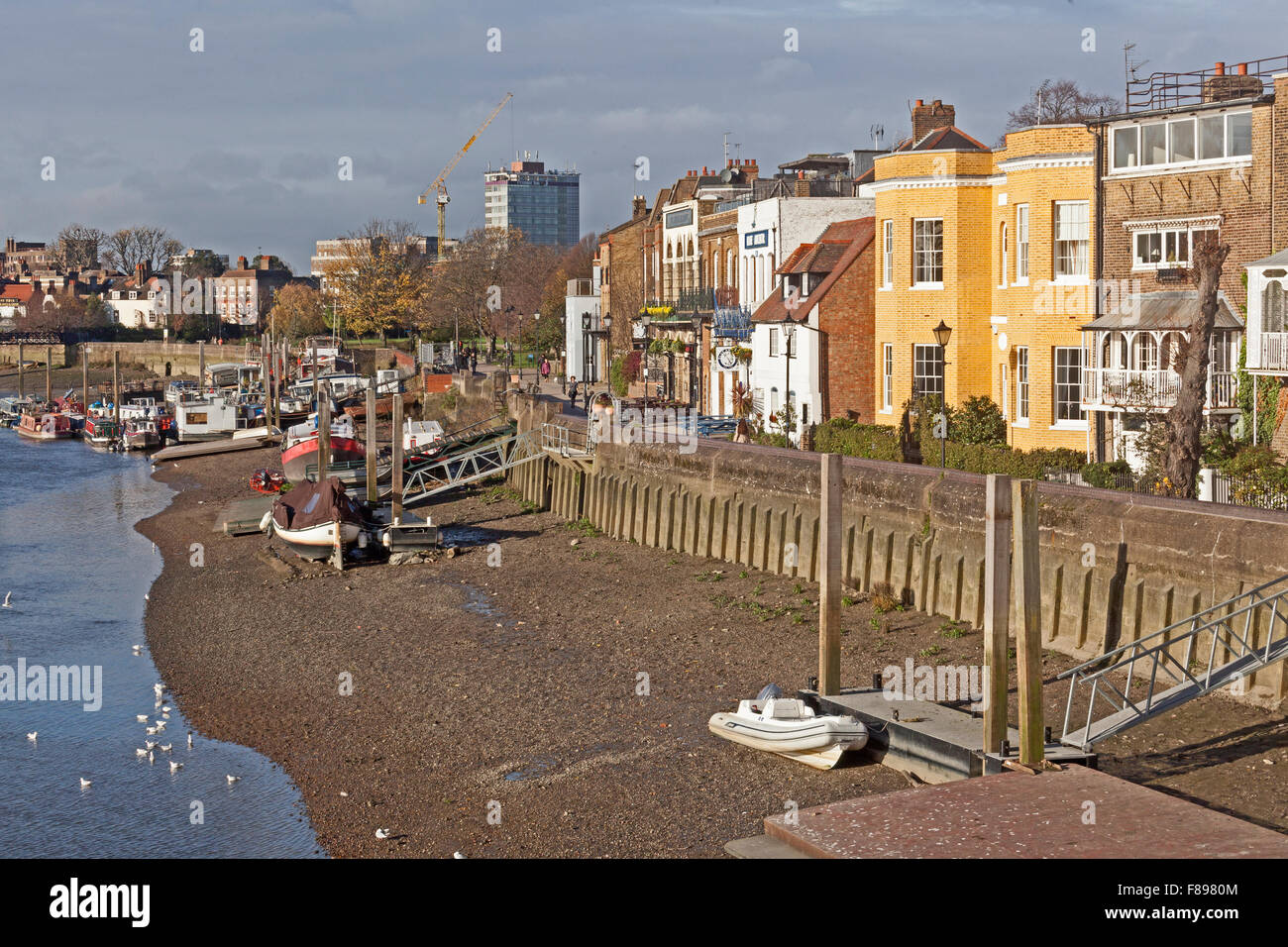 London, Hammersmith A view from Hammersmith Bridge of the Thames ...