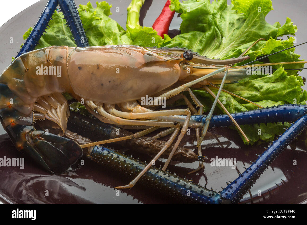 Big Freshwater prawn ready for cooking Stock Photo - Alamy