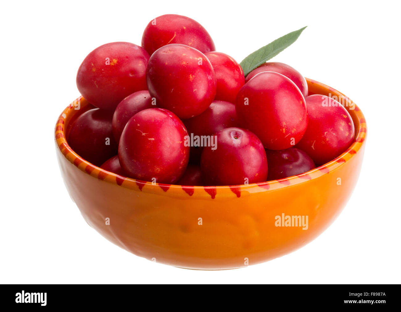 Damson plum isolated on white background Stock Photo - Alamy